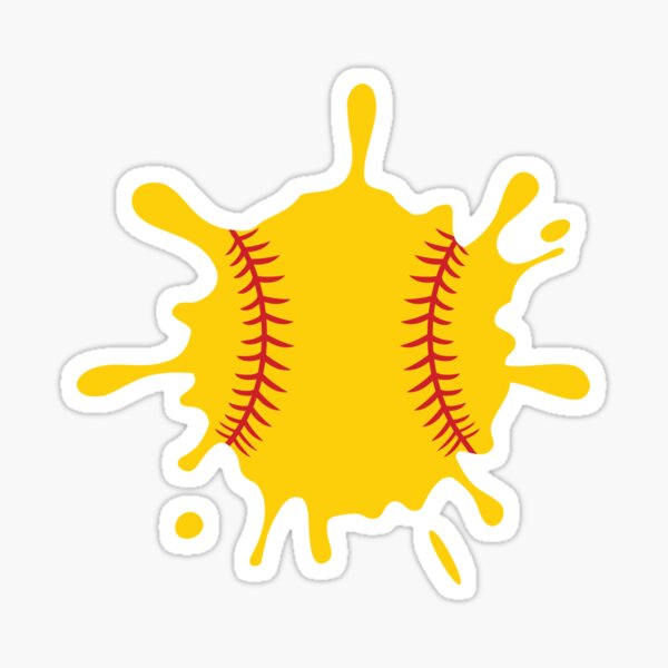 "Dripping Softball" Sticker for Sale by franktact | Redbubble