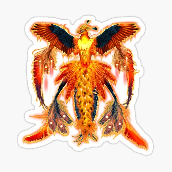 "Phoenix" Sticker for Sale by Tattts | Redbubble