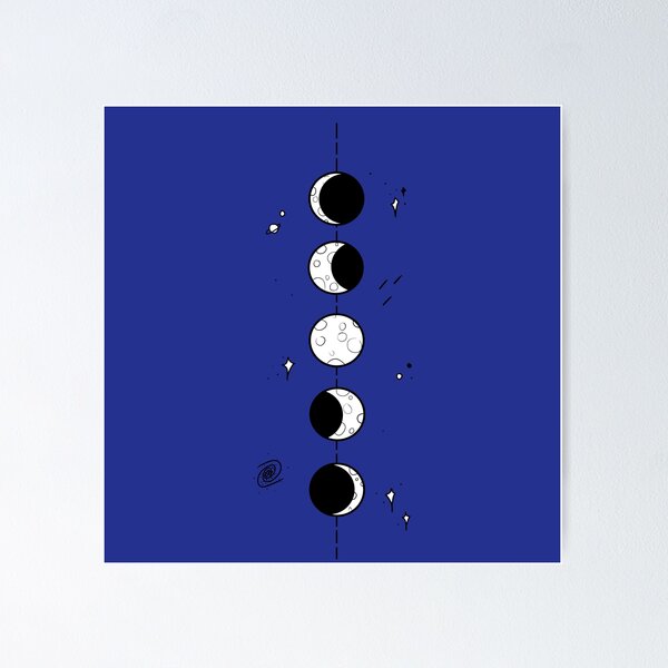 "Vertical Moon Phases" Poster for Sale by SosaPaintings | Redbubble