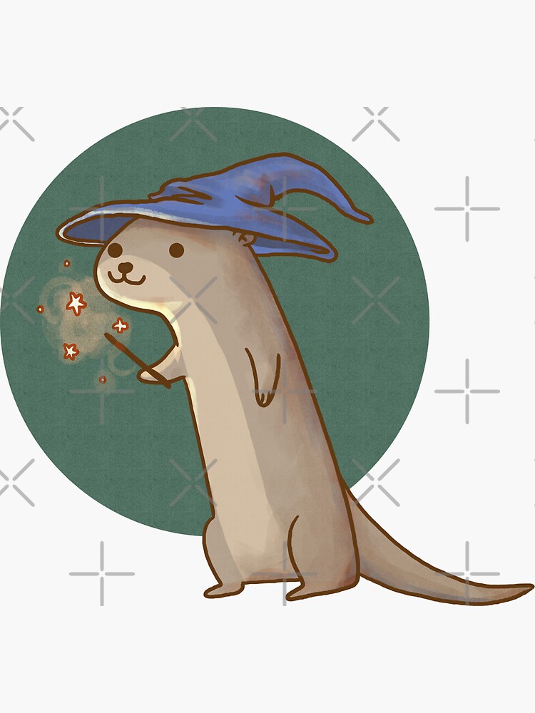 "Wizard Otter" Sticker for Sale by cheezup | Redbubble