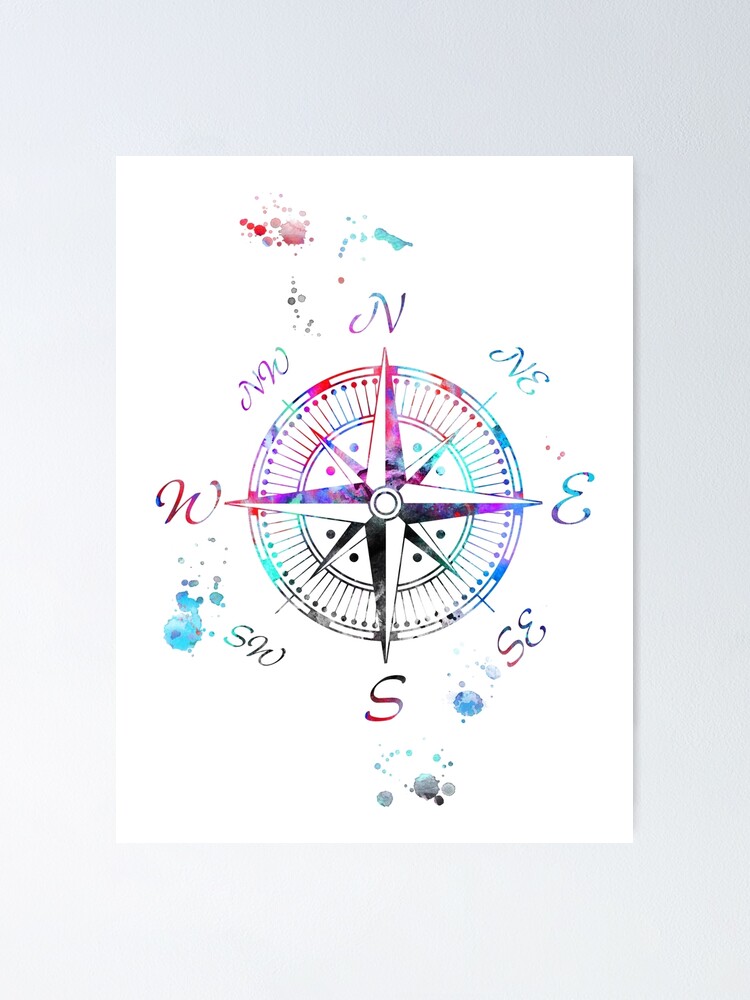 "Compass" Poster for Sale by Rosaliartbook | Redbubble