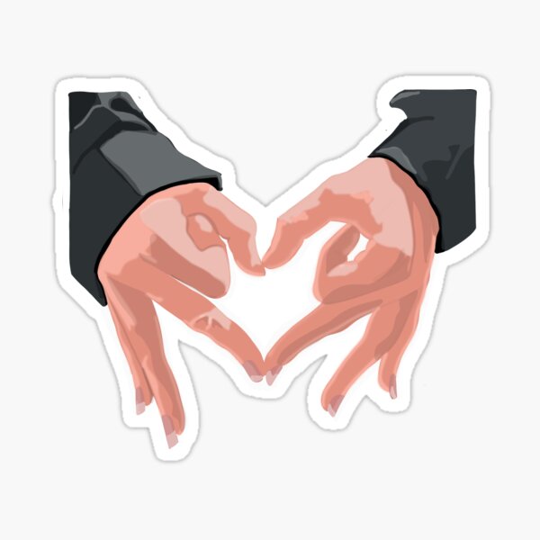 "Aesthetic Teenage Heart Hands " Sticker for Sale by Natasha Greene ...