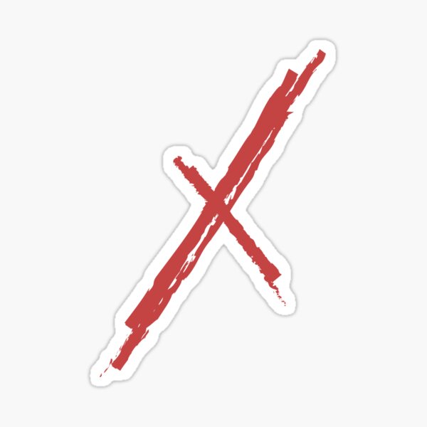 "X mark" Sticker for Sale by OurJoy | Redbubble