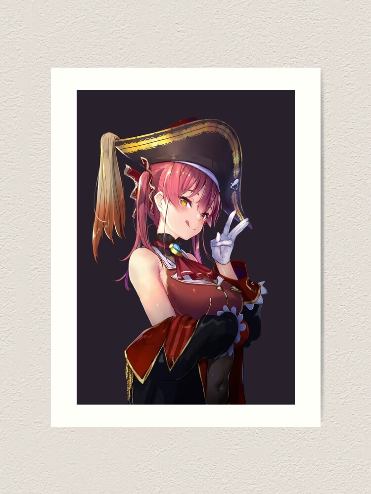 "Houshou Marine Vtuber" Art Print for Sale by lewd-weeb-shop | Redbubble