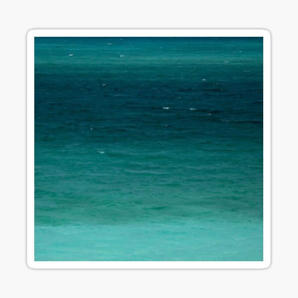 "Calm aqua blue ombre ocean waves" Sticker for Sale by MarilenaStrambu ...