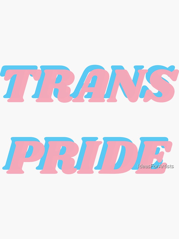 Pegatina «Trans pride - colores de la bandera azul y rosa» de ...