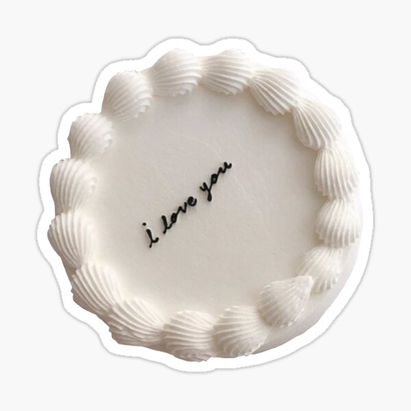 "white ily cake" Sticker for Sale by jordanisabel | Redbubble