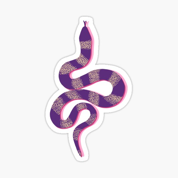 "Pink Snake" Sticker for Sale by danielaaagomes | Redbubble