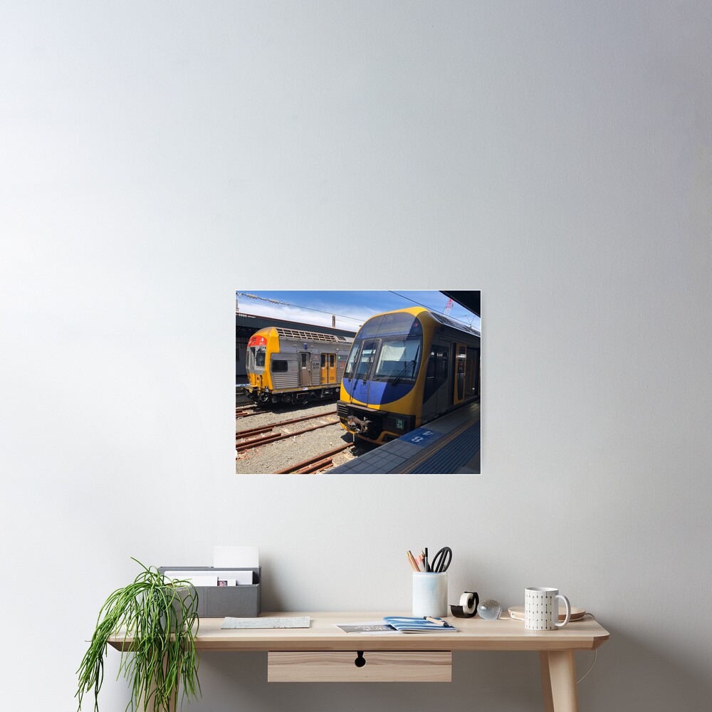 "NSW TrainLink InterCity V Set and H Set at Central Station" Poster for ...