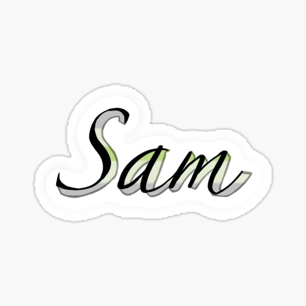"Sam Agender Nametag" Sticker for Sale by CilCantDraw | Redbubble