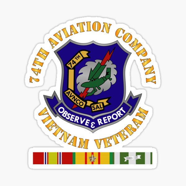 "Army - 74th Aviation Company - Vietnam Veteran" Sticker for Sale by ...
