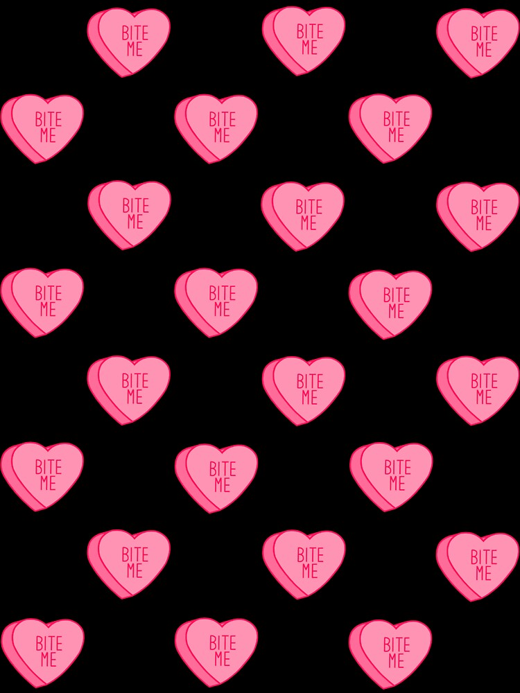 "Bite me heart pattern" Sticker for Sale by hanameda | Redbubble