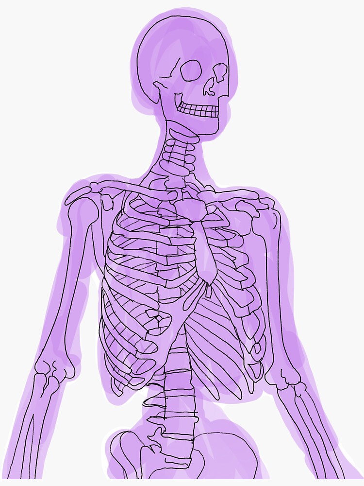 "Purple Skeleton" Sticker for Sale by phiaxann | Redbubble