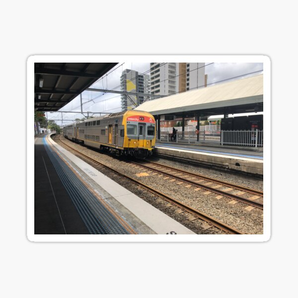 "NSW TrainLink InterCity V Set at Burwood Station" Sticker for Sale by ...
