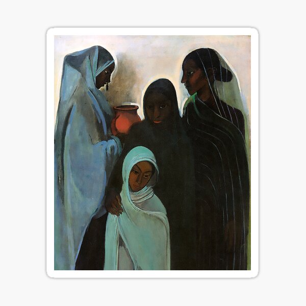 "Hill Women - Amrita Sher-Gil" Sticker for Sale by GPam | Redbubble