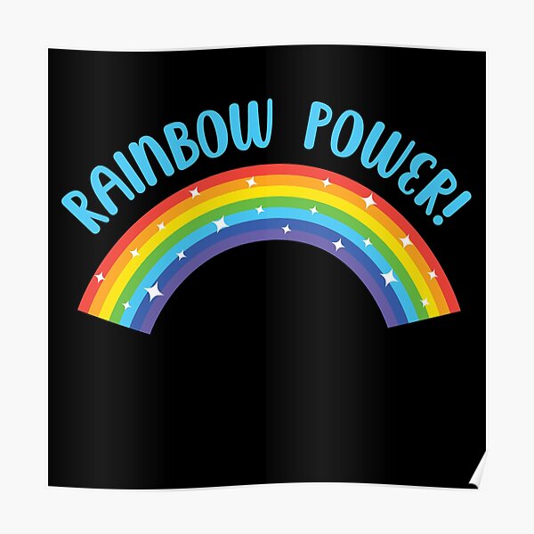 "Rainbow Power! Blue - Bold Colorful Logo" Poster for Sale by ...
