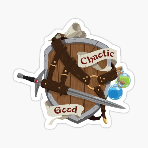"Chaotic Good" Sticker for Sale by JoshBurnsArt | Redbubble