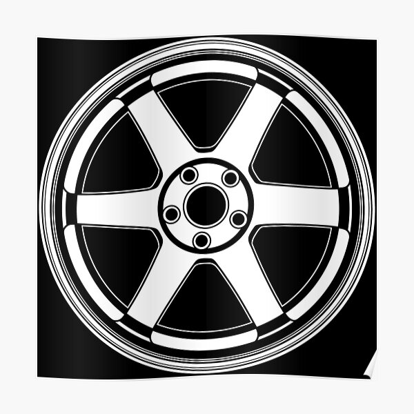 "Volk Racing TE37" Poster by dvzdc5 | Redbubble