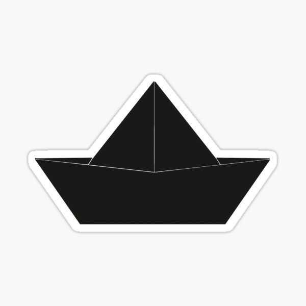 "Paper boat" Sticker for Sale by Manekie | Redbubble
