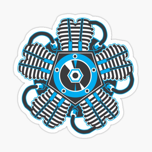 Radial Engine Stickers | Redbubble