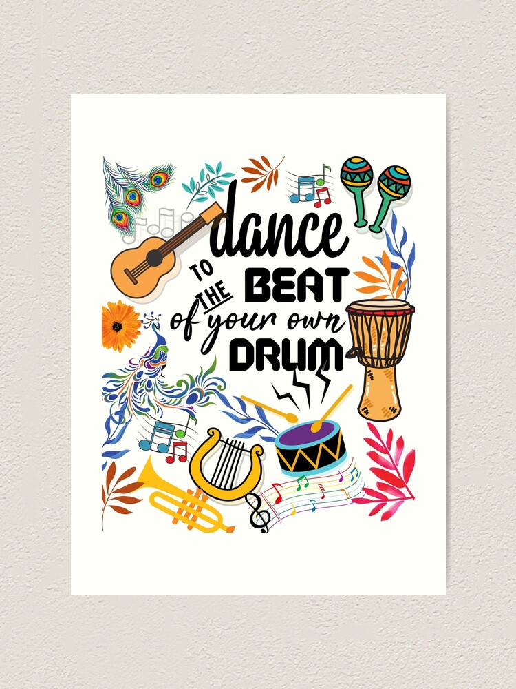 "Dance to the beat of your own drum | Madhubani design | Indian Folk ...