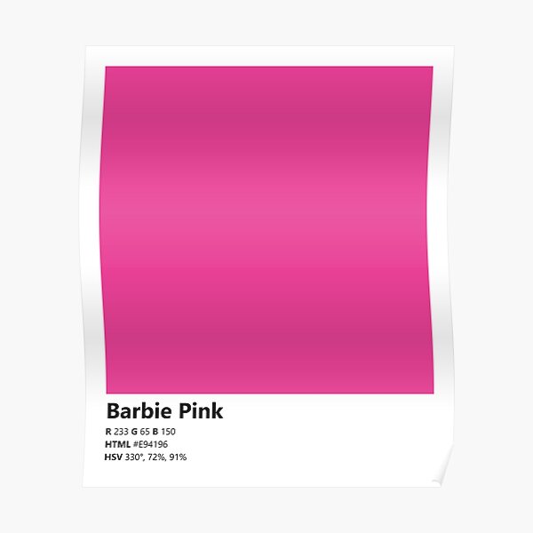 "Color Swatch/Card (Barbie Pink)" Poster by Pestorian | Redbubble