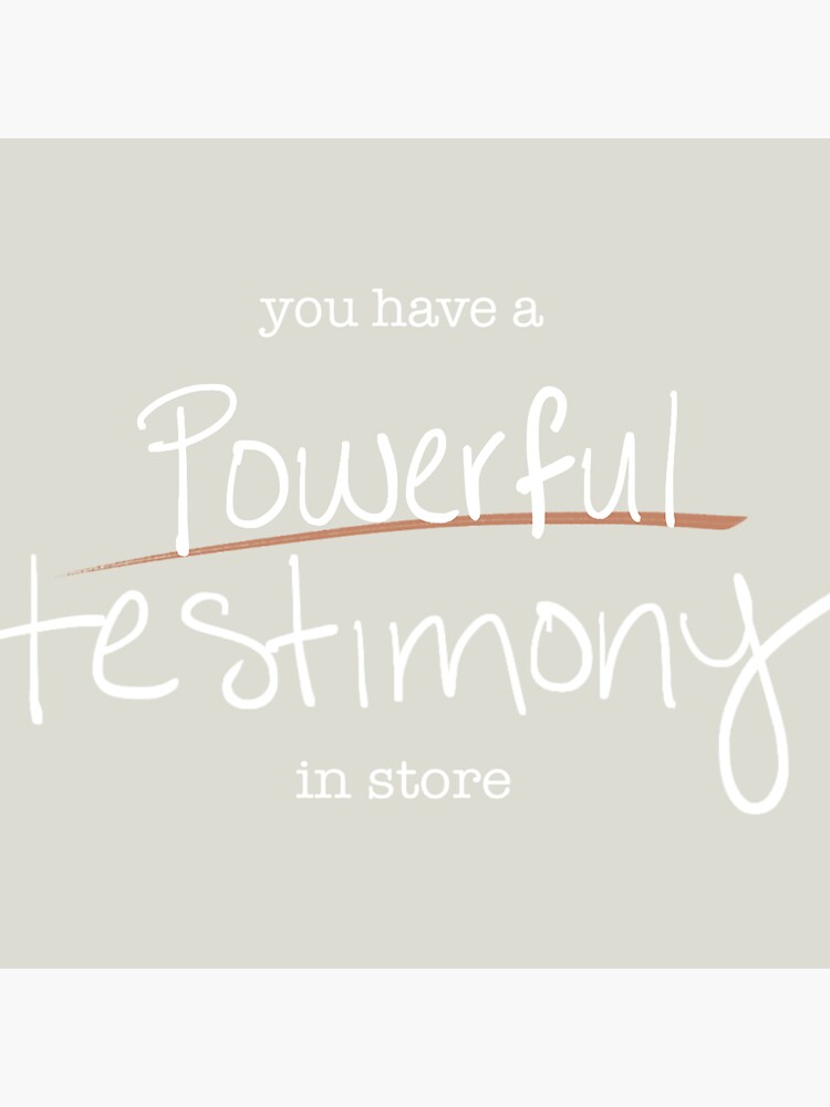 "Powerful Testimony" Sticker for Sale by CourtDGraphics | Redbubble