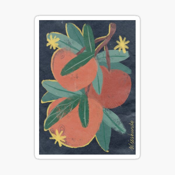 "Delicious juicy peaches" Sticker by Wieskunde | Redbubble