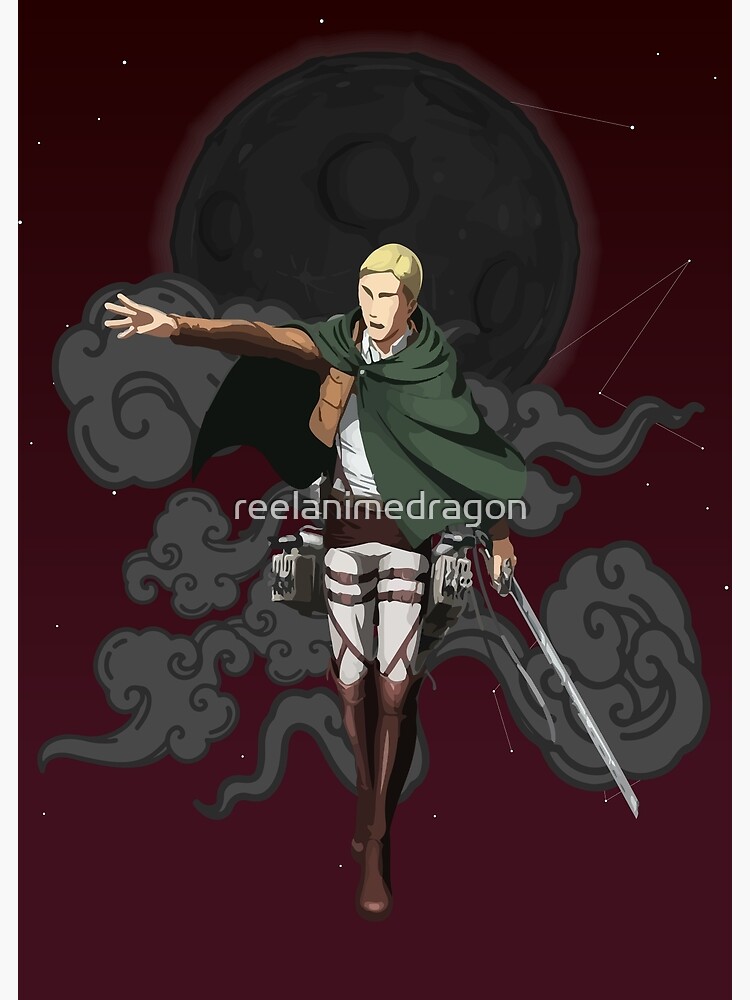 "Erwin Smith Commander - Attack on Titan" Art Print for Sale by ...