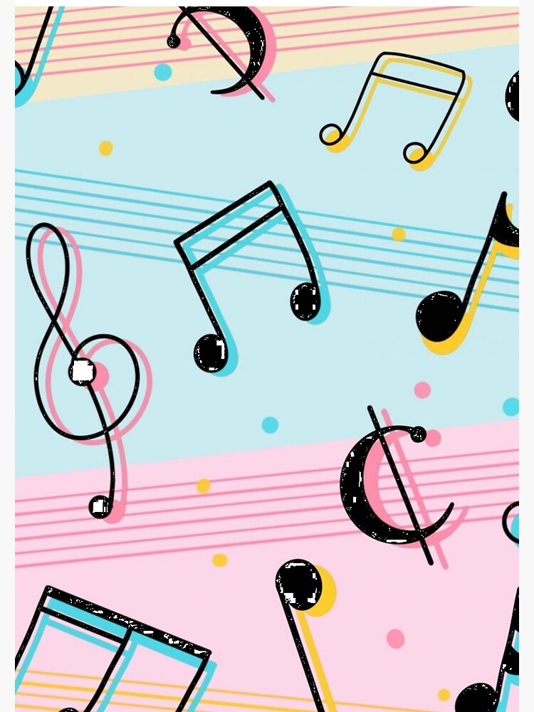 "Pastel Music Notes Pattern" Spiral Notebook for Sale by Terisdesign ...