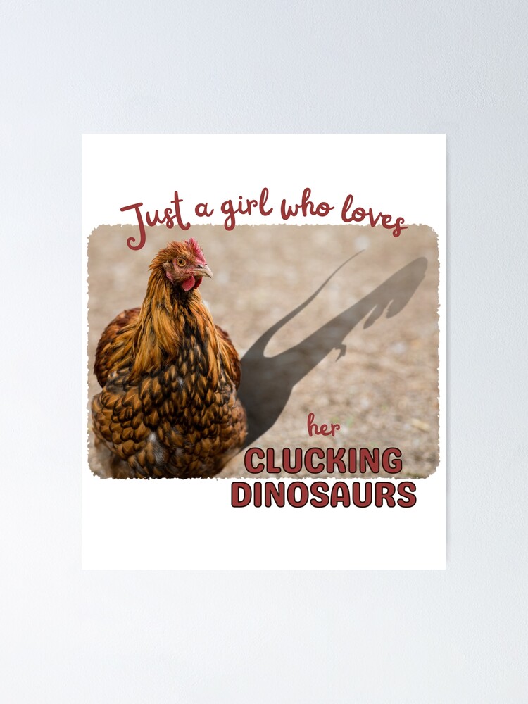 "Just a girl who loves her clucking dinosaurs. Gorgeous hen. Pinks and ...