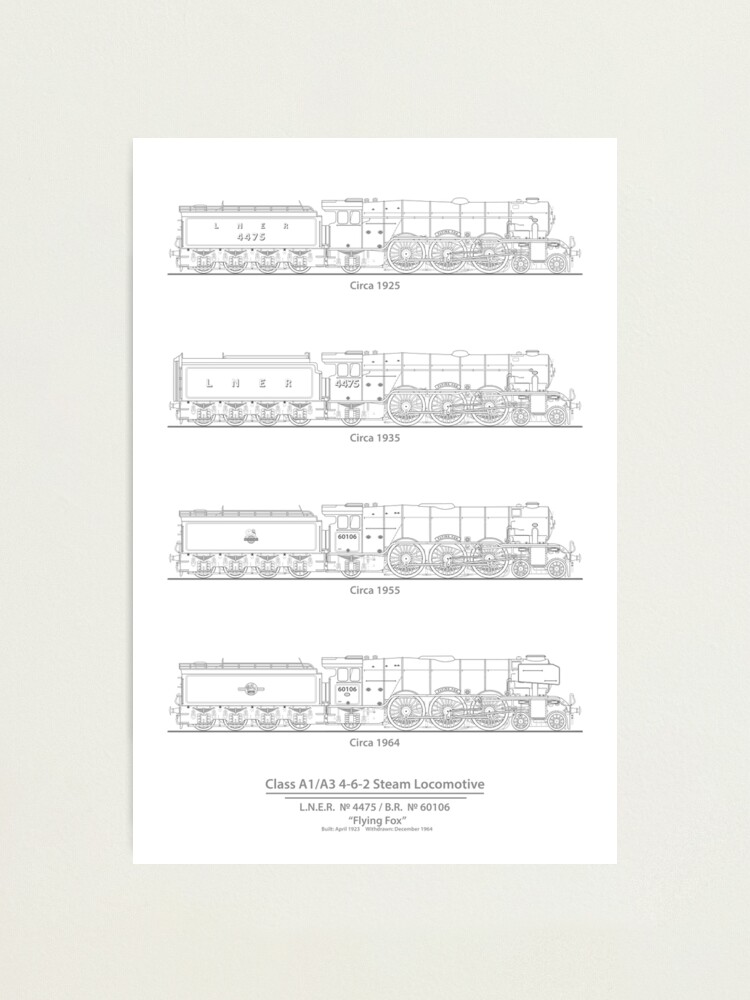"Class A1/A3 steam locomotive Flying Fox 1923-1964" Photographic Print ...