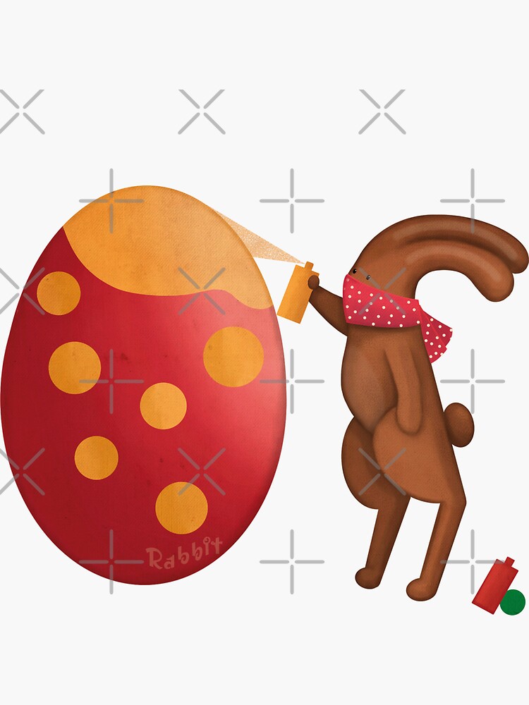 "Easter 2021 - Gangster Easter bunny sprinkles egg with graffiti ...