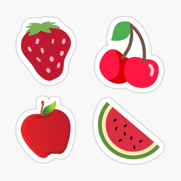 "Red Fruit Sticker Pack " Sticker for Sale by Zentropik | Redbubble