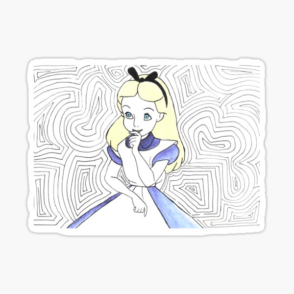 "Alice " Sticker for Sale by RockettMagic | Redbubble