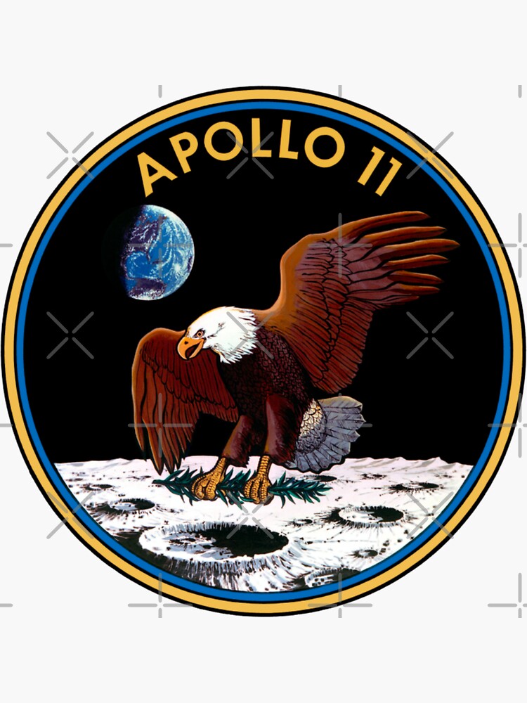 "Apollo 11 logo" Sticker for Sale by trendistudio | Redbubble