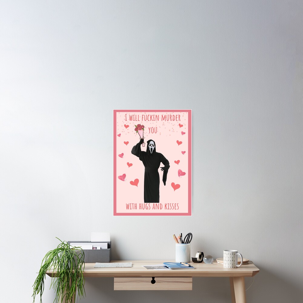 "Ghostface Valentine's Card" Poster by solusdoitsolo | Redbubble
