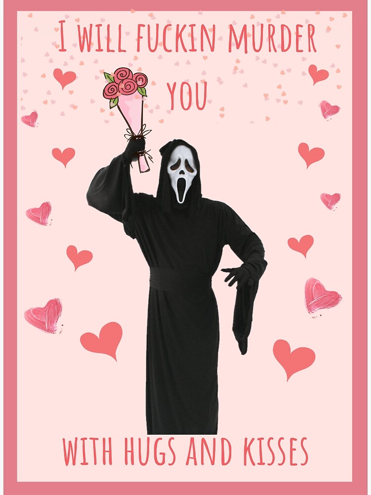 "Ghostface Valentine's Card" Poster by solusdoitsolo | Redbubble