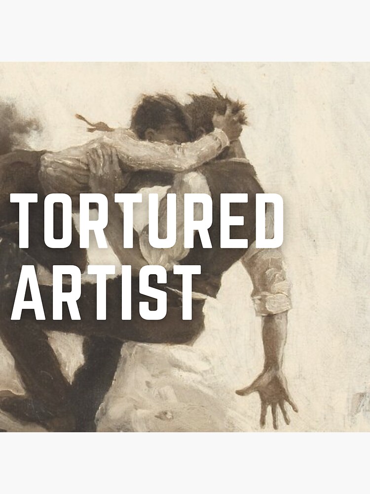 "Tortured Artist; painting by Alan Stephens Foster" Sticker for Sale by daphhne | Redbubble