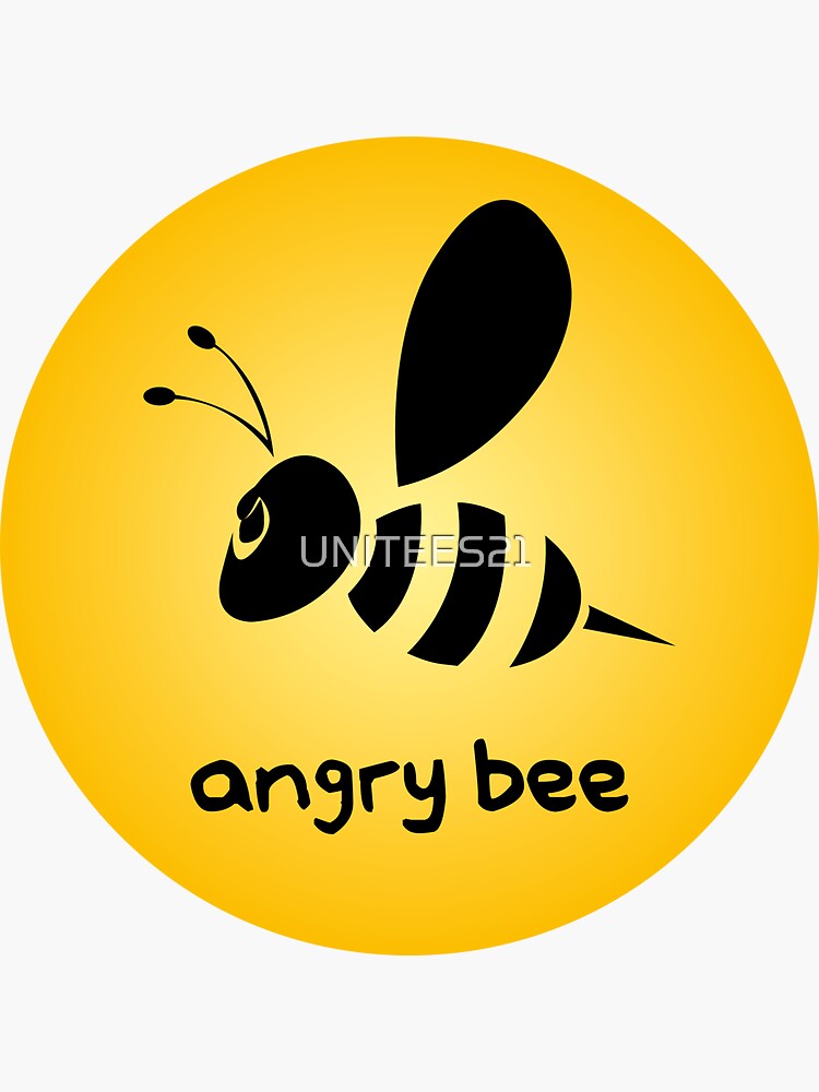 "ANGRY BEE" Sticker for Sale by UNITEES21 | Redbubble