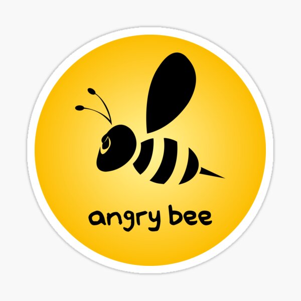 "ANGRY BEE" Sticker for Sale by UNITEES21 | Redbubble