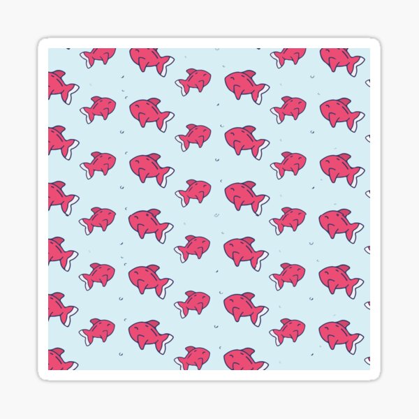 "Cute pink fish pattern" Sticker by Graphix-Space | Redbubble