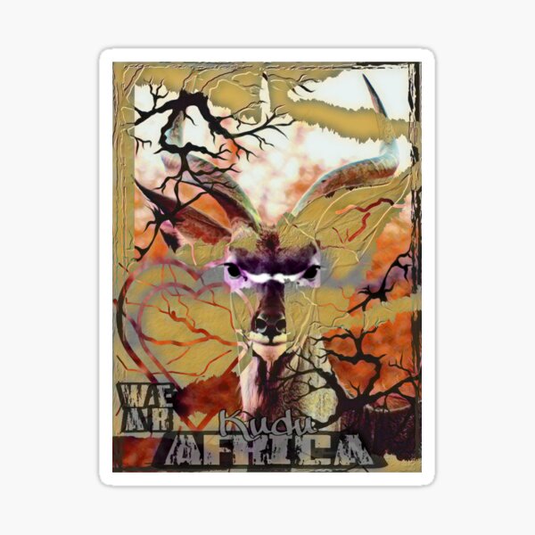 "Kudu Art 1" Sticker by Wear-Africa | Redbubble