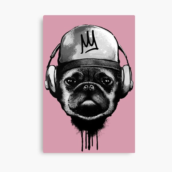 Graffiti Pug Dog Wall Art | Redbubble