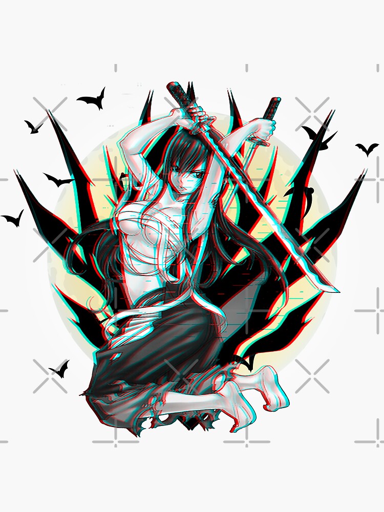 "Erza Scarlet " Sticker for Sale by Animob | Redbubble