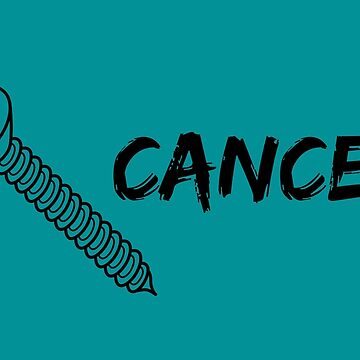 "Screw Cancer (Black Lettering)" Sticker for Sale by Ragulee | Redbubble