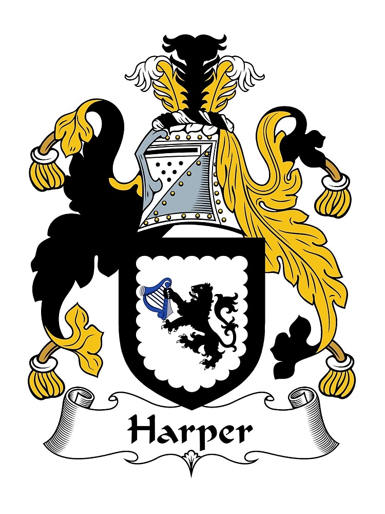 "Harper Coat of Arms / Harper Family Crest" Drawstring Bag for Sale by ...