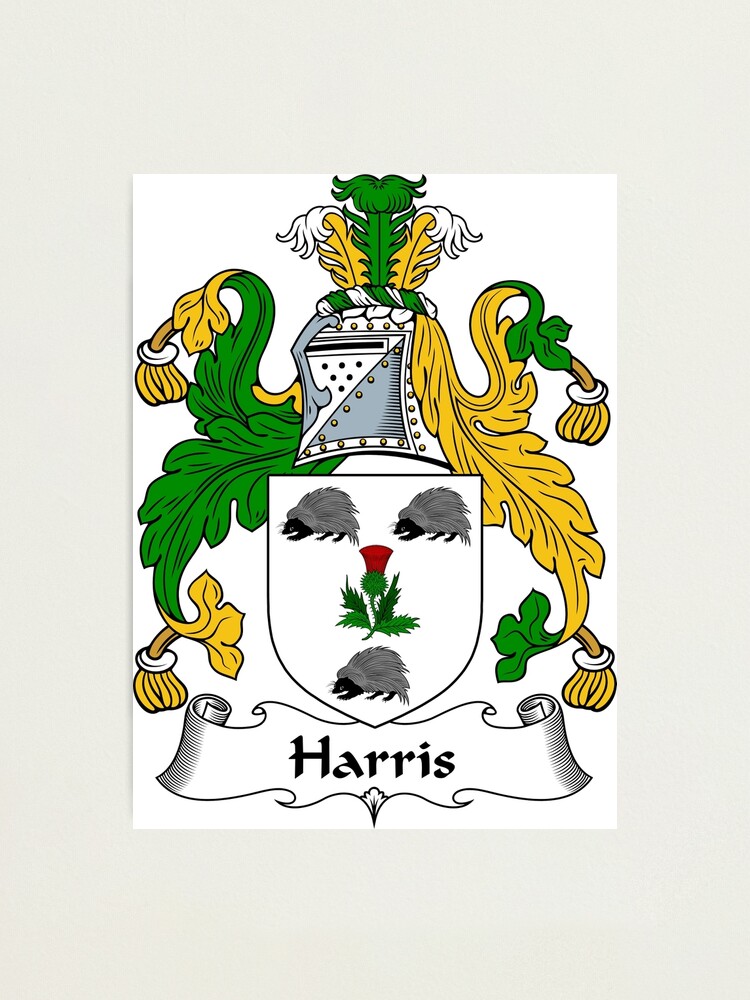 Lámina fotográfica «Escudo de armas de Harris / cresta de la familia de ...