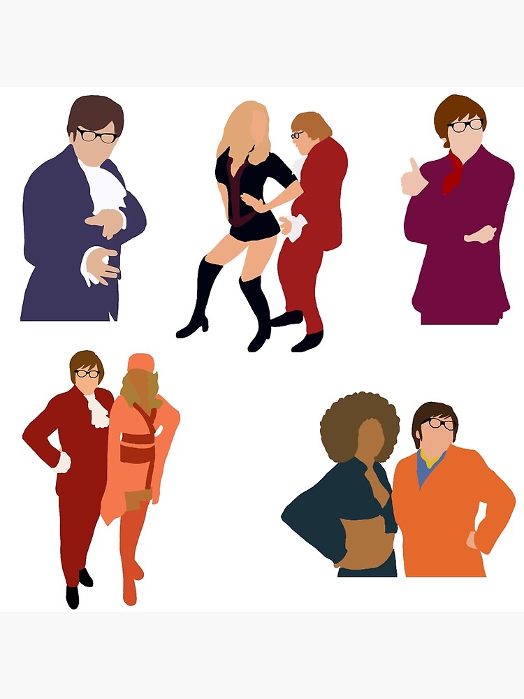 "austin powers sticker pack " Poster by Patmackriel70 | Redbubble