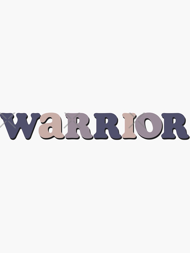 "Warrior" Sticker for Sale by vbsartwork | Redbubble
